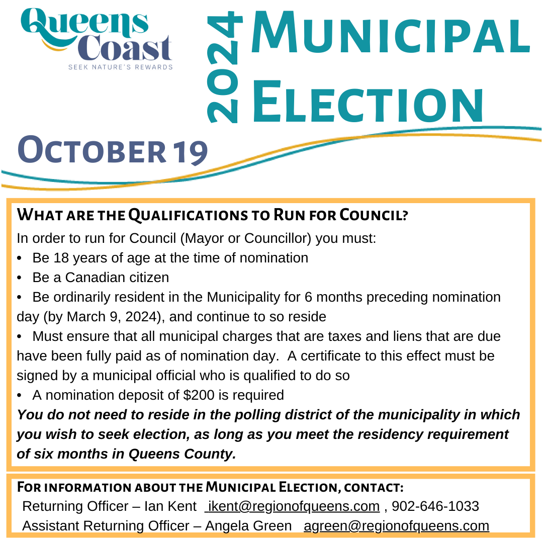2024 Municipal Election Information - Region of Queens Municipality
