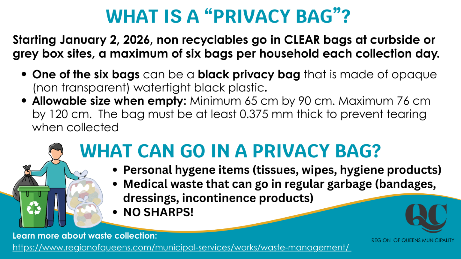 Notice: Transition to Clear bags for Non Recyclable Waste - Region of ...
