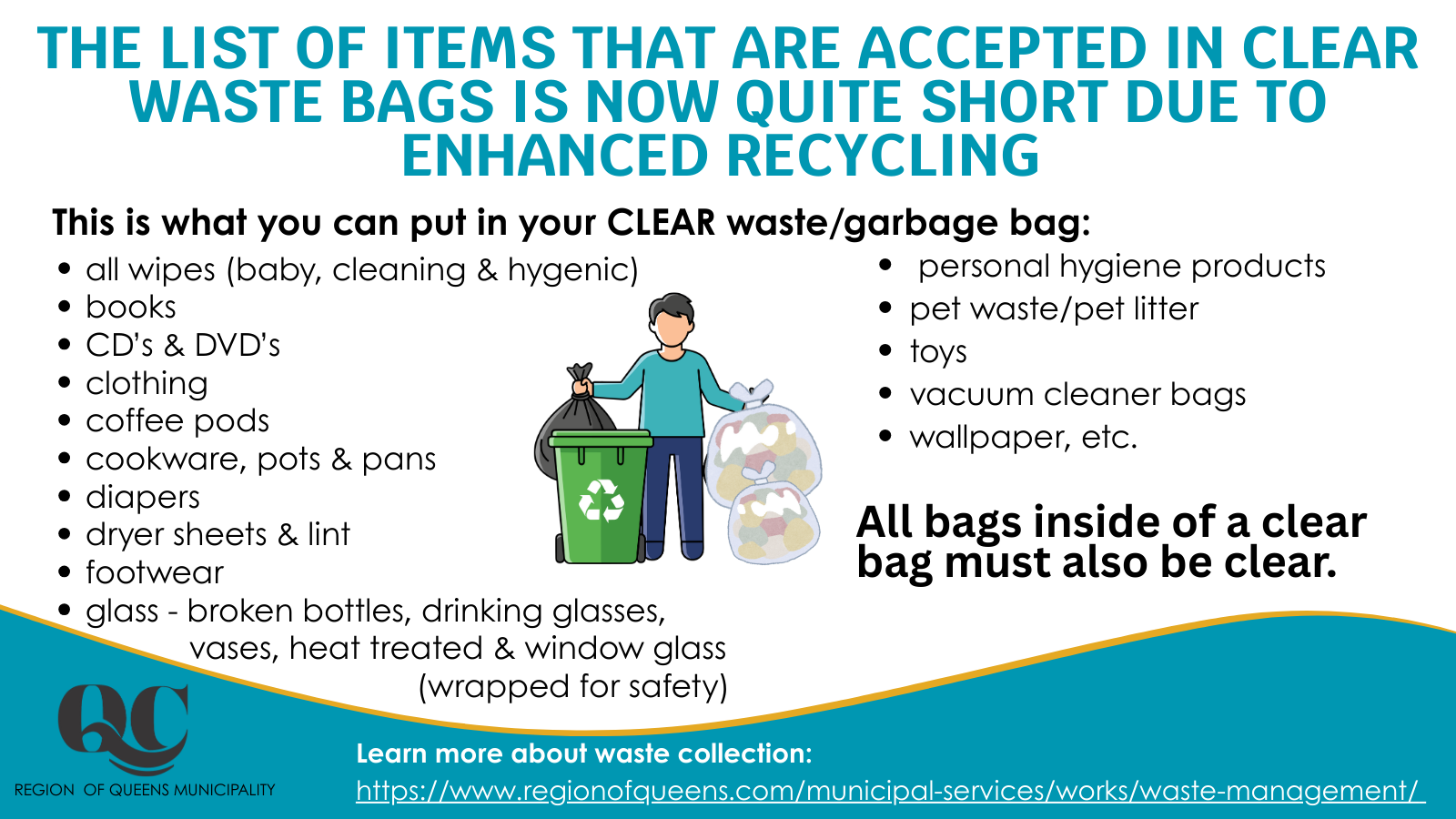 Notice: Transition to Clear bags for Non Recyclable Waste - Region of ...